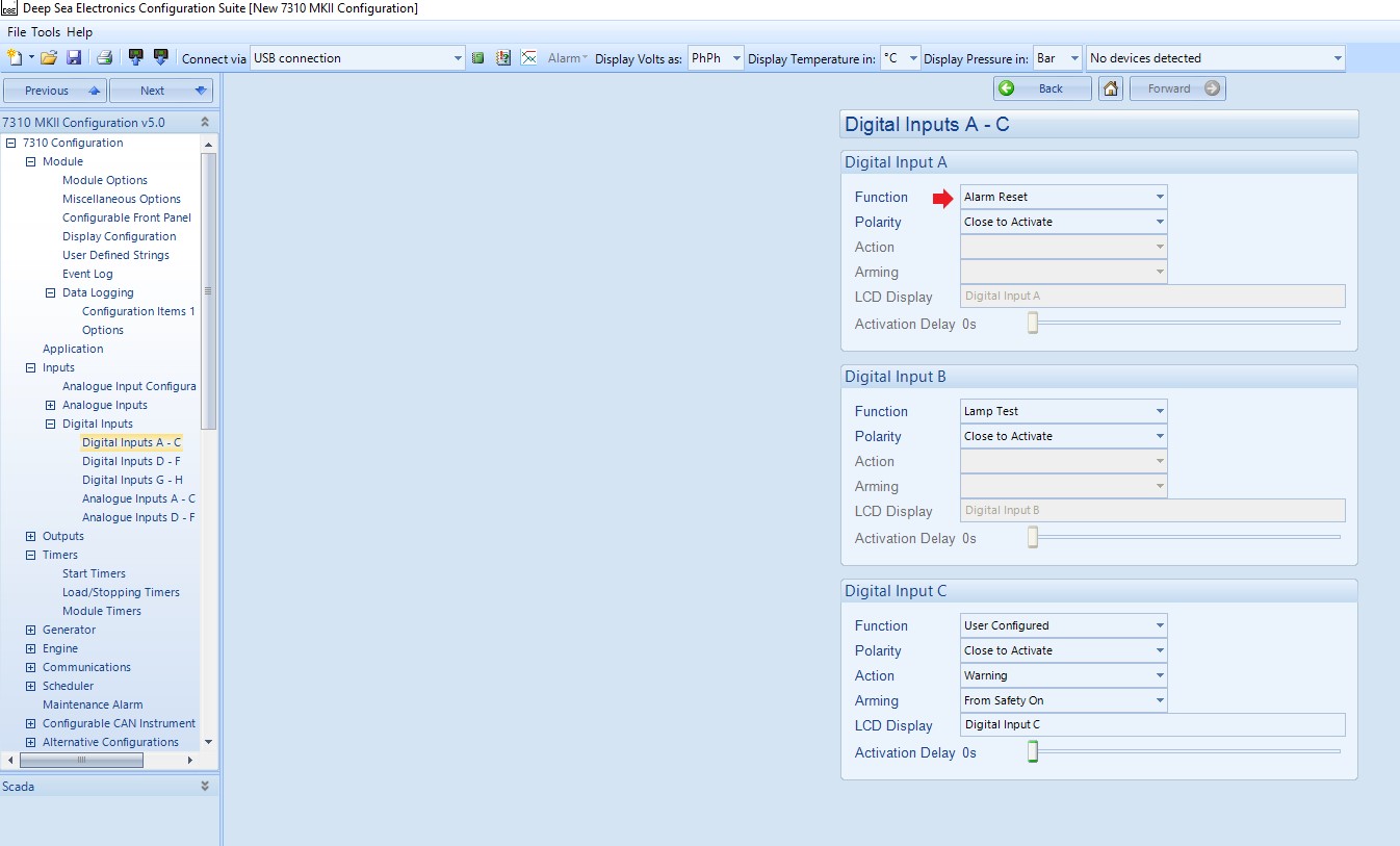 Enabling Latched Warnings on a Deep Sea Electronics Control Module ...